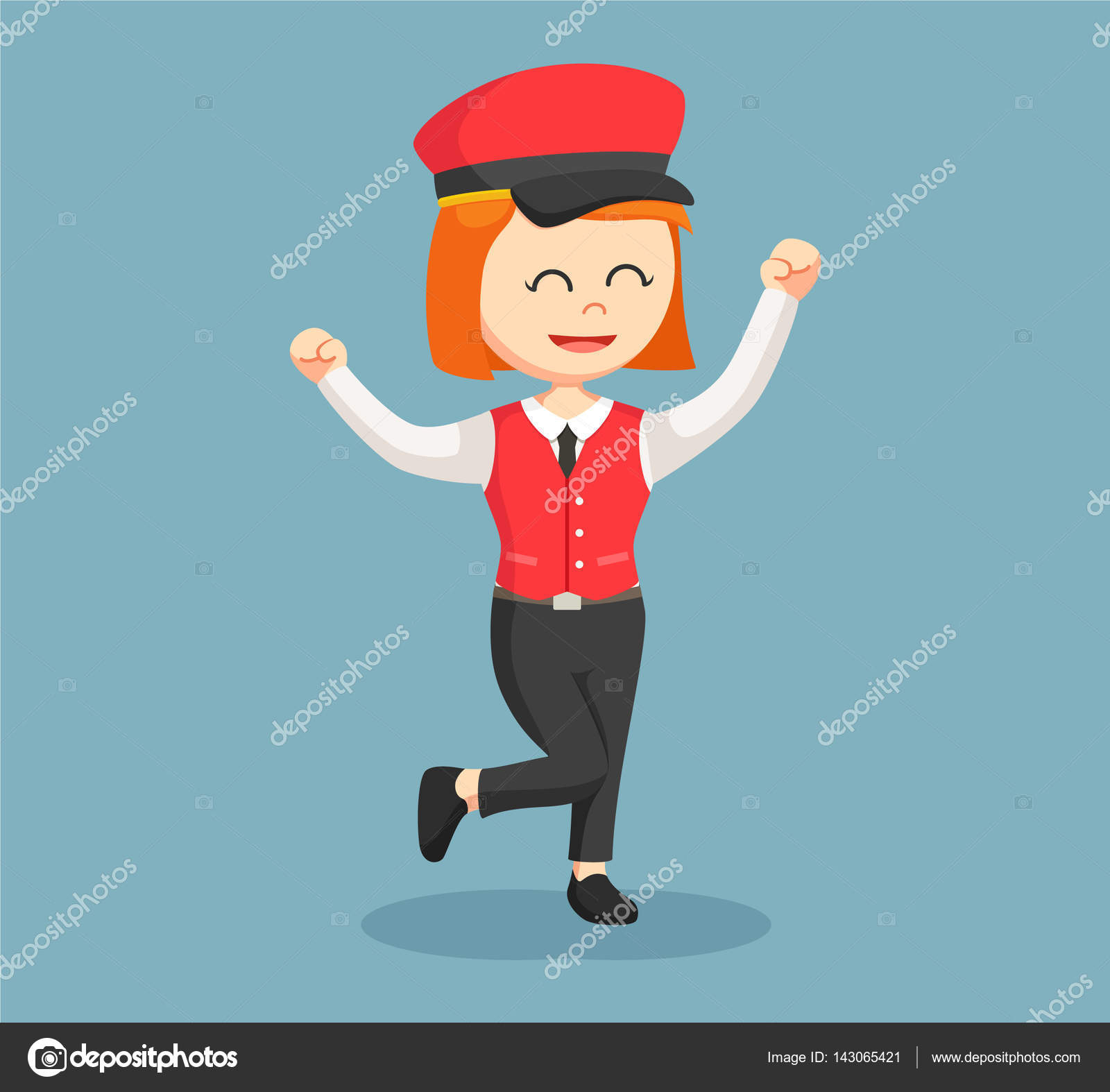Female valet feel excited Stock Vector Image by ©redrockerz99 #143065421