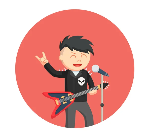 Cartoon Rock Singer — Stock Vector © totallyjamie #71570009