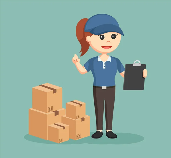 Dibujos: almacen | Operador de dibujos animados hombre mantiene ...