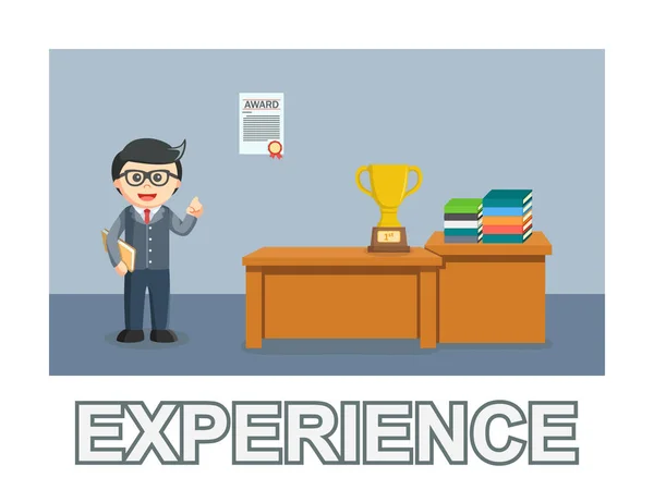 Vector Cartoon Illustration Office Employee Working Laptop Lettering ...