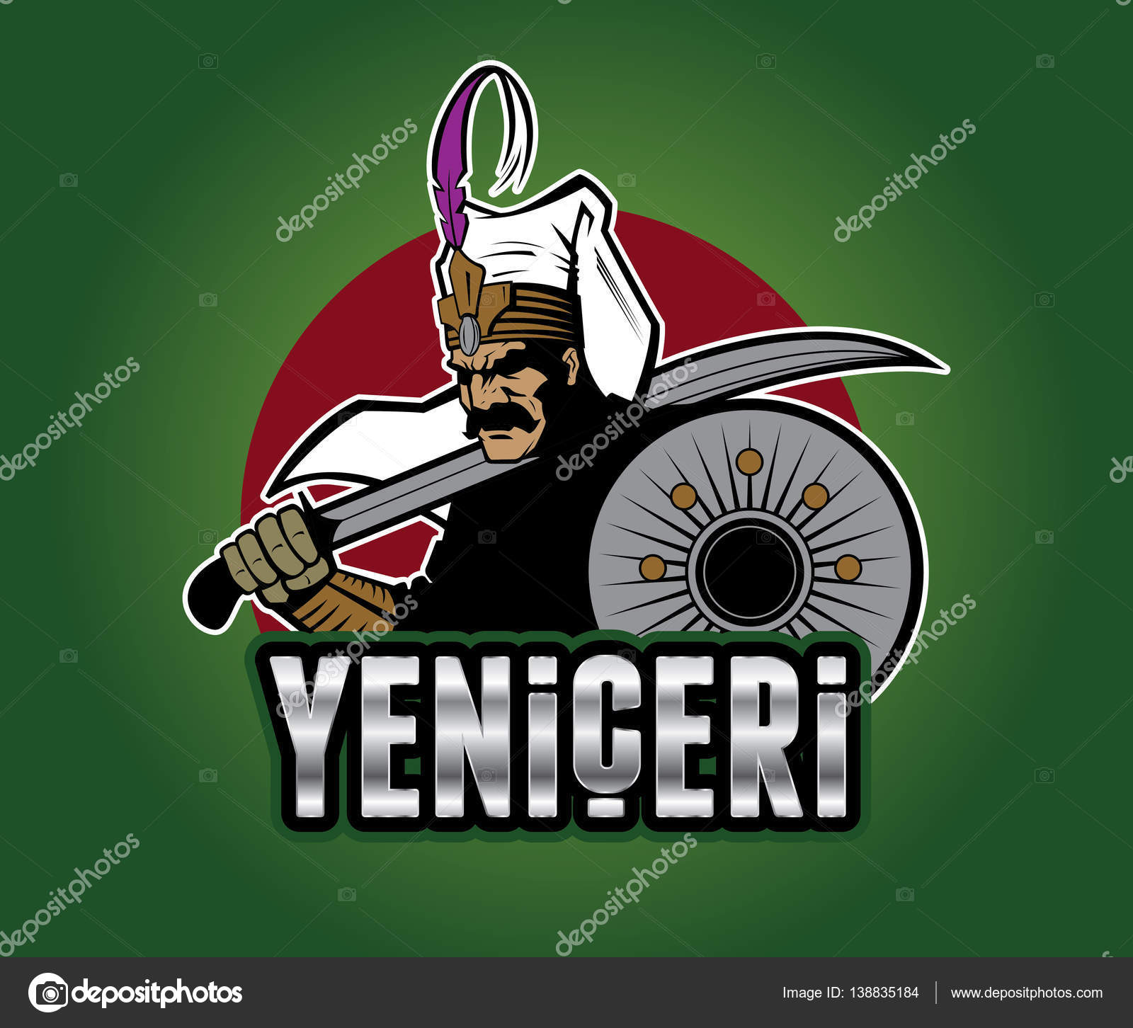 Ottoman turkish warrior Janissary Stock Vector Image by ©Wanzer #138835184