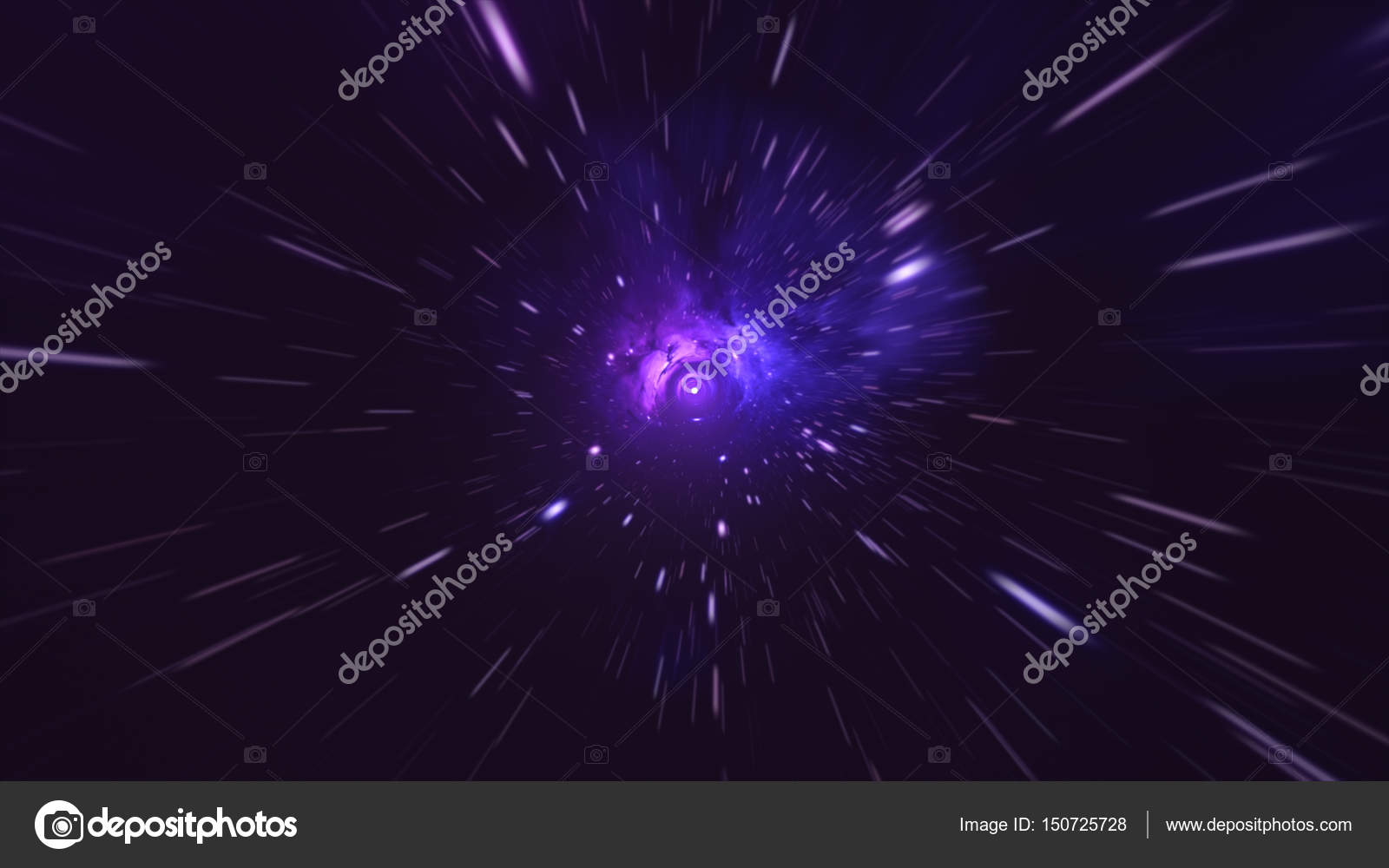 Magic wormhole - a twist in outer space flight into a black hole Stock ...