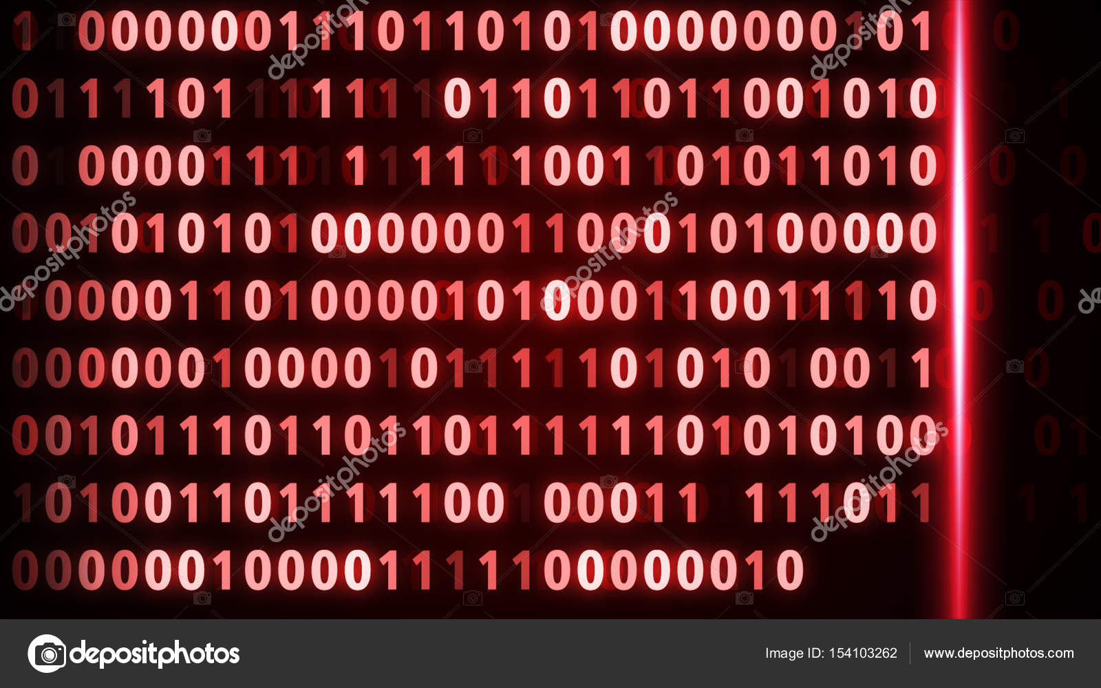 Digital binary data scan background red interface — Stock Photo © FlashMovie #154103262