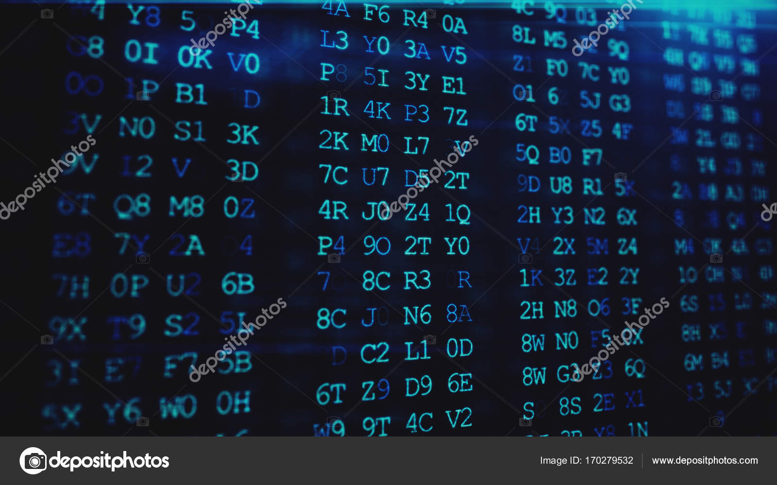 Abstract Digital Background Machine Code Hexadecimal Code Random Digits And Letters Colored