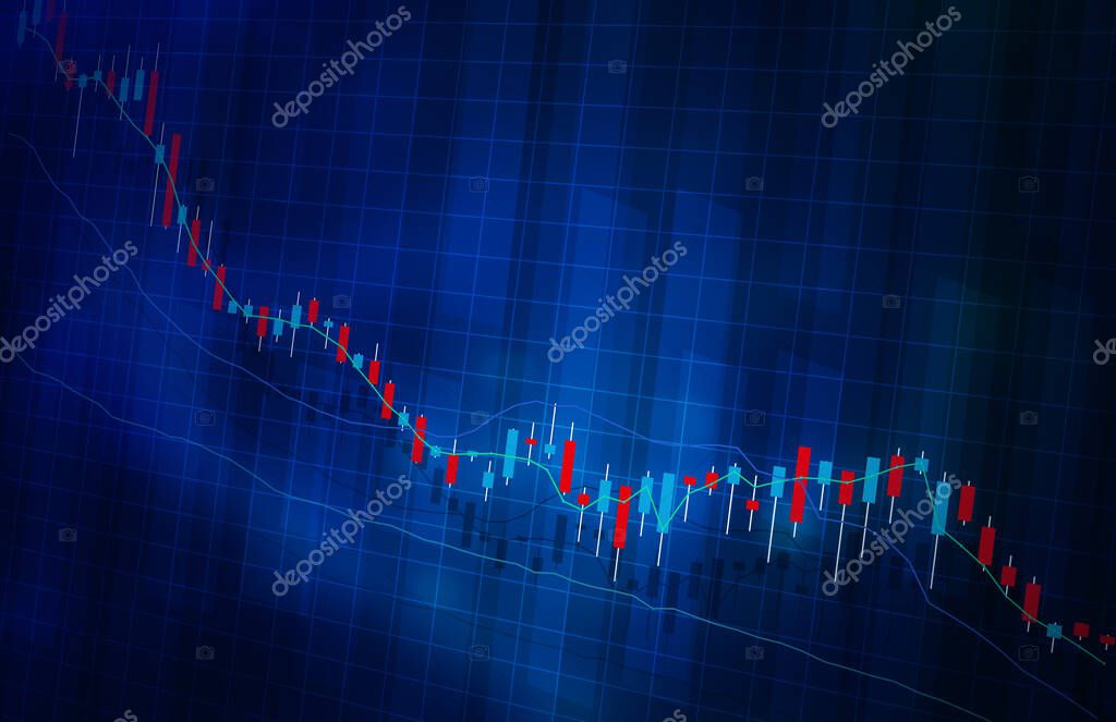 Precio de stock declive gráfico mapa imagen Color azul diseño visual 2023