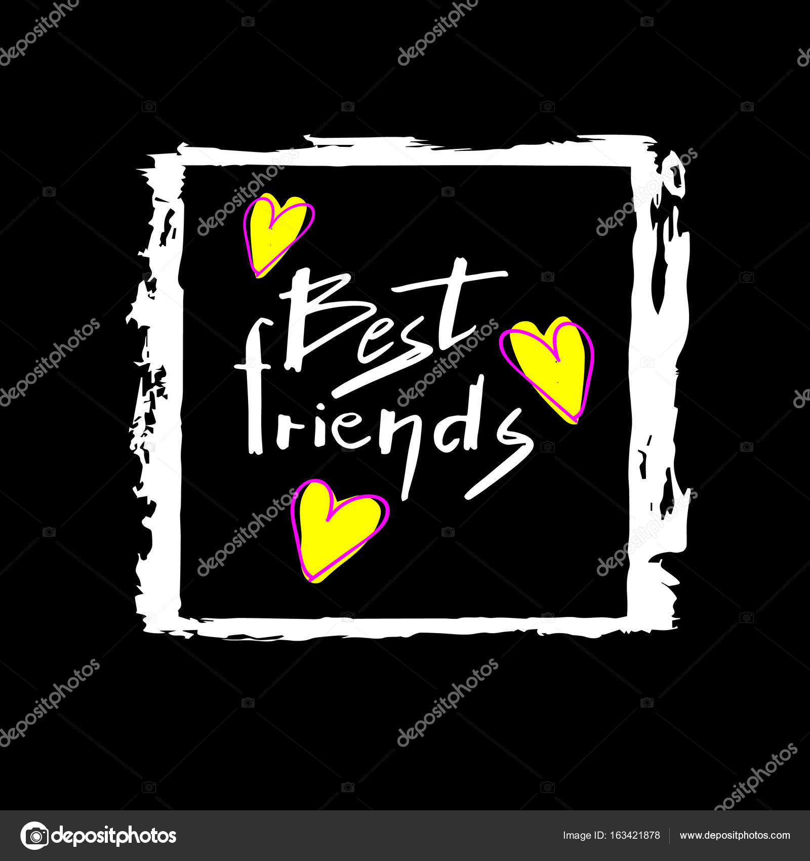 Friend, forever, friendship, lettering, card, inscription, text, best ...