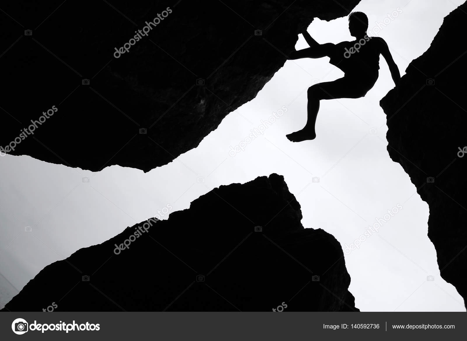 Man climb between rock on the mountain. — Stock Photo © gonnjdi.gmail ...