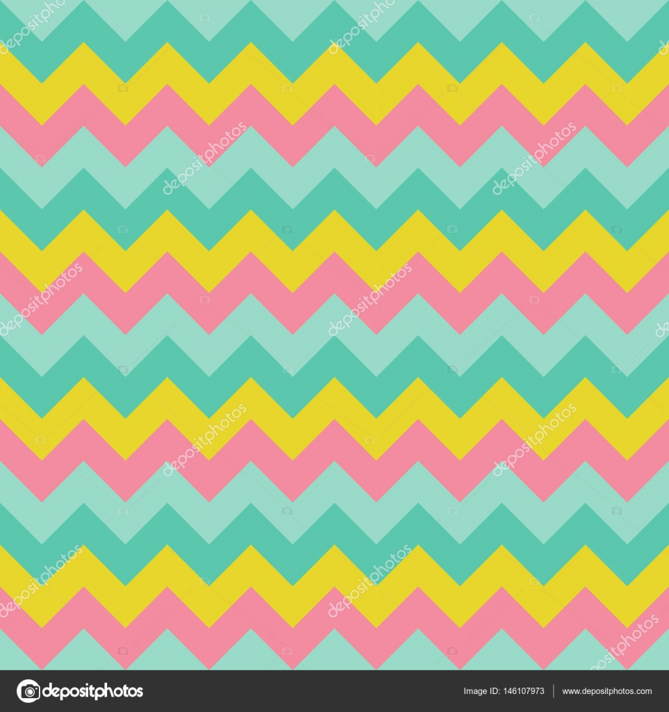 Teal And Pink Chevron
