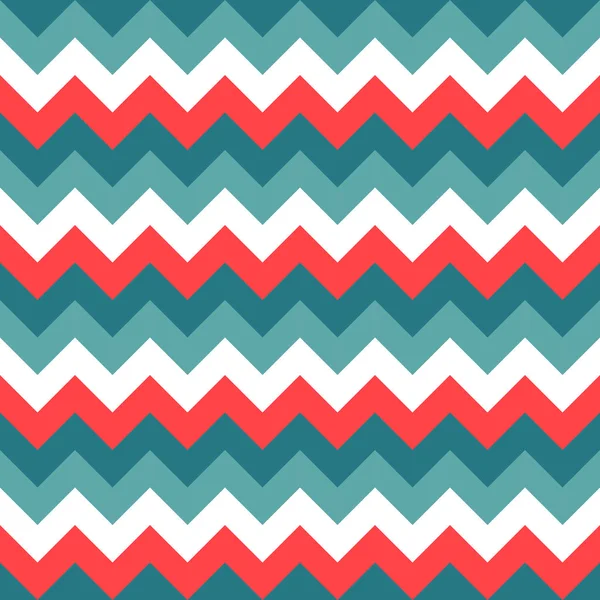 Turquoise And Red Chevron Pattern