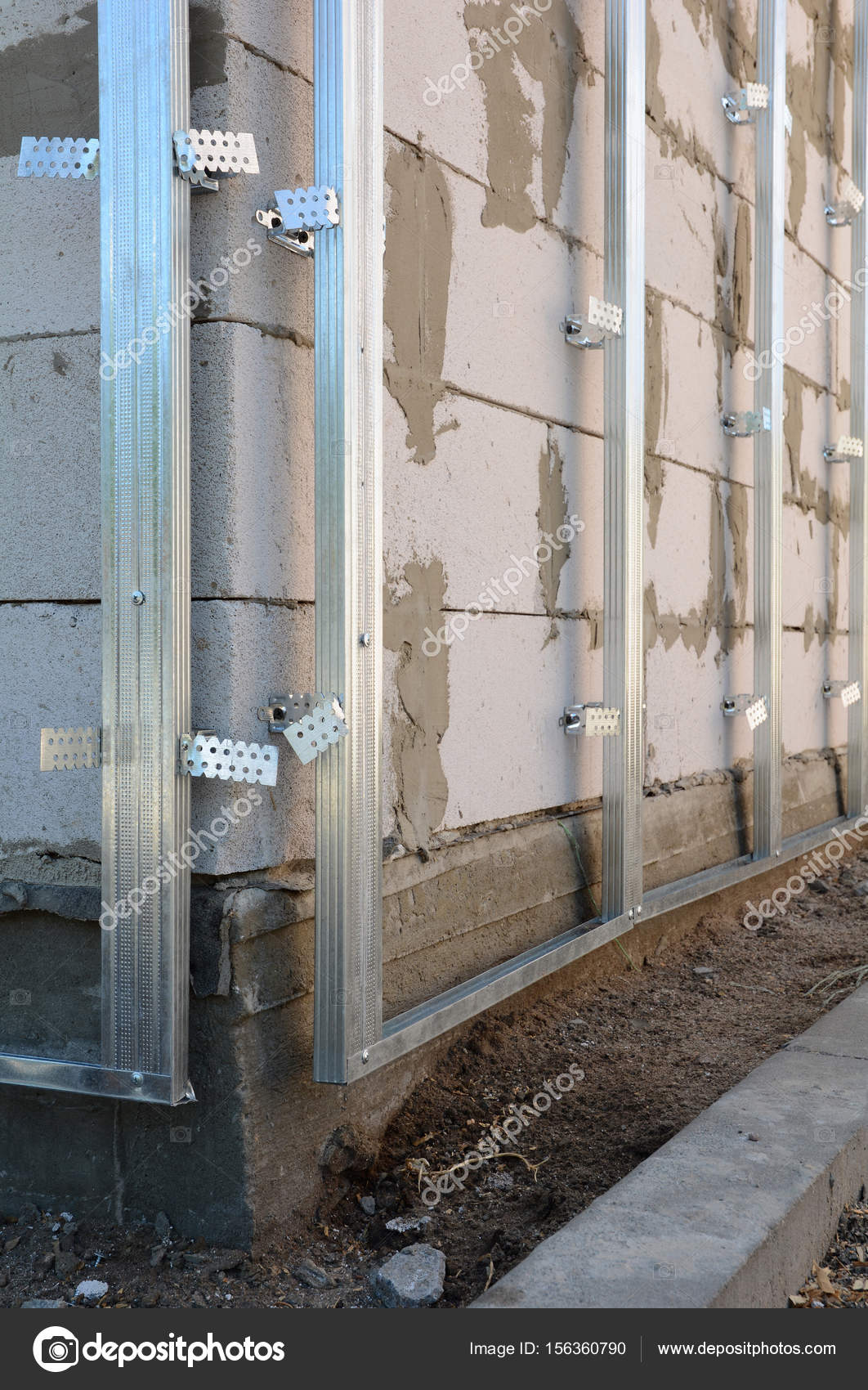 Frame for Plasterboard. Gypsum wall is under construction Based on the ...