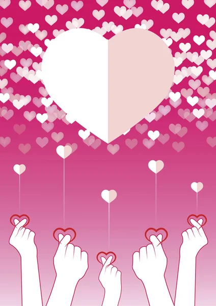 dedos simbolizan mini corazón. ilustración vectorial 2024