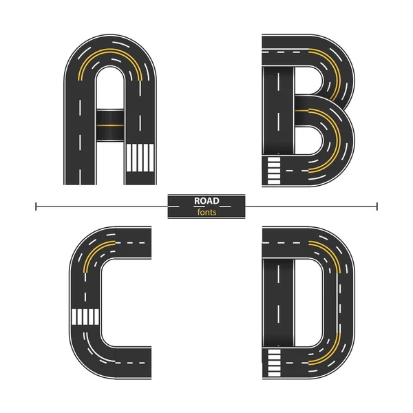 Highway alphabet imágenes de stock de arte vectorial | Depositphotos