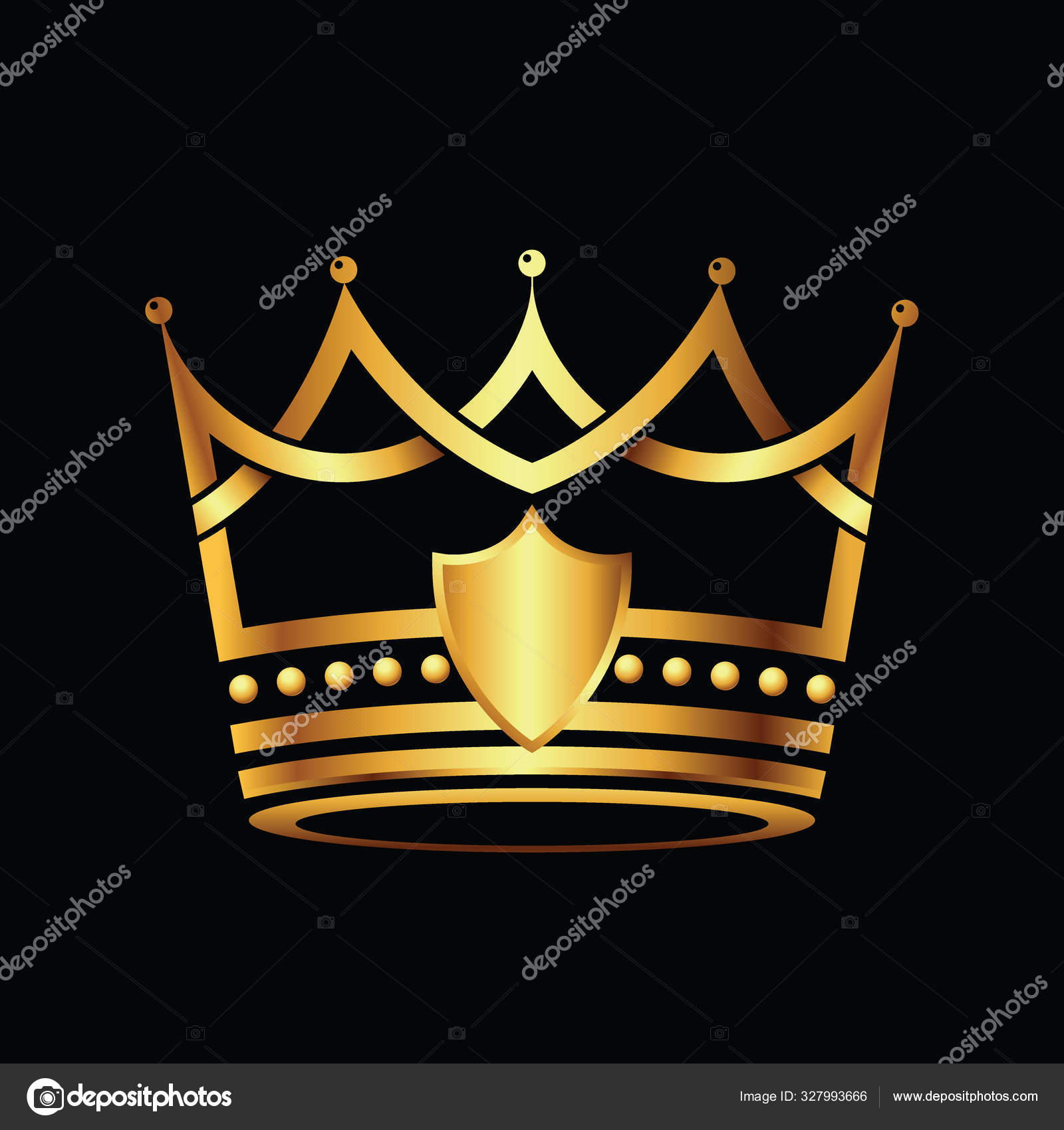 Gold Crown Logo Vector