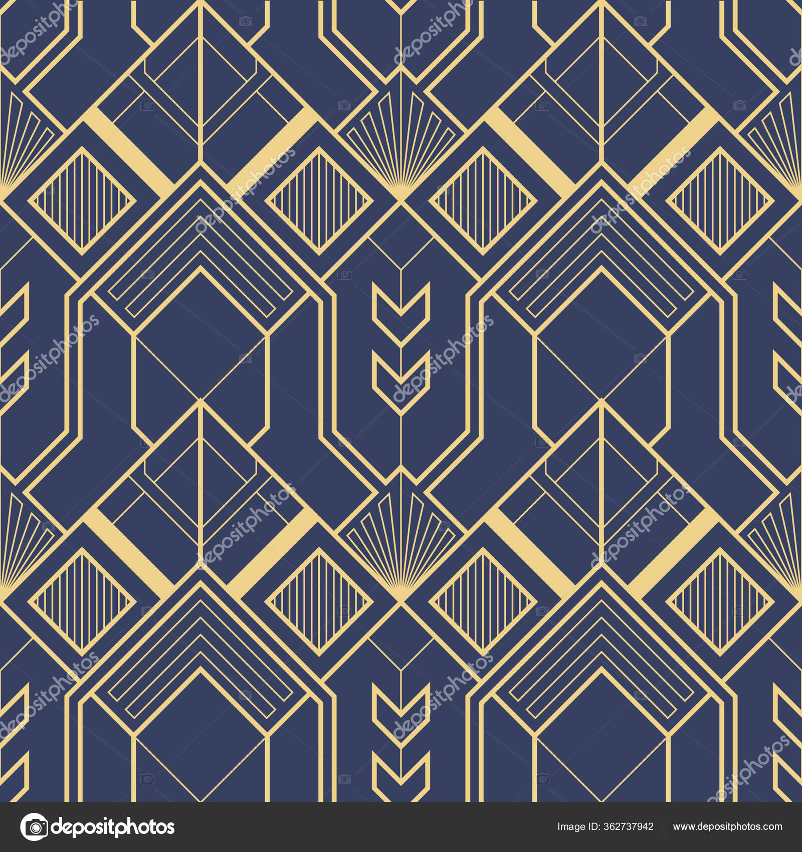 Vector Modern Geometric Tiles Pattern Abstract Art Deco Seamless Luxury ...