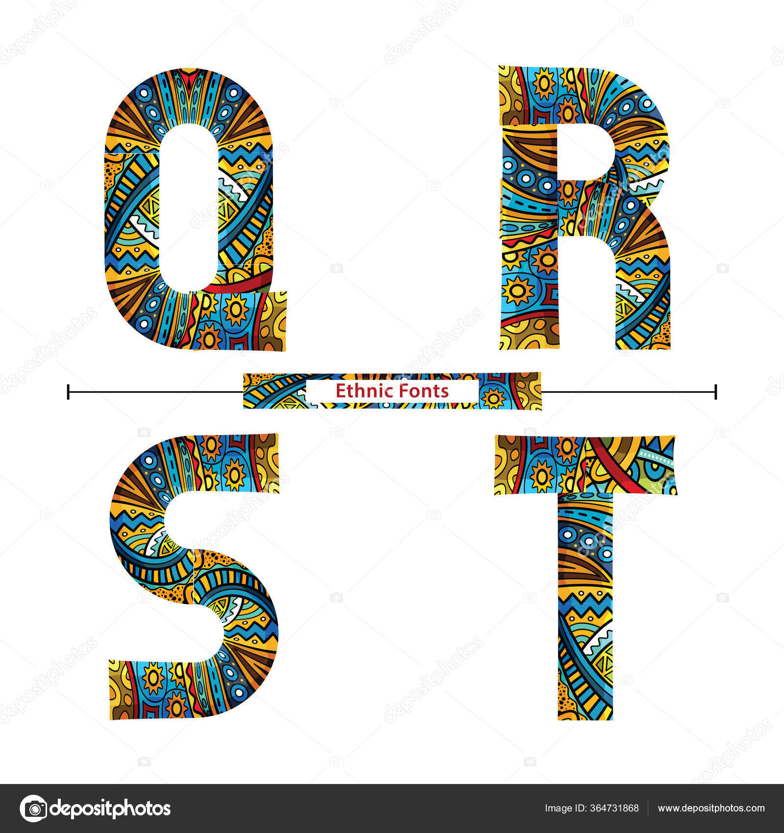 Tribal Font Alphabet