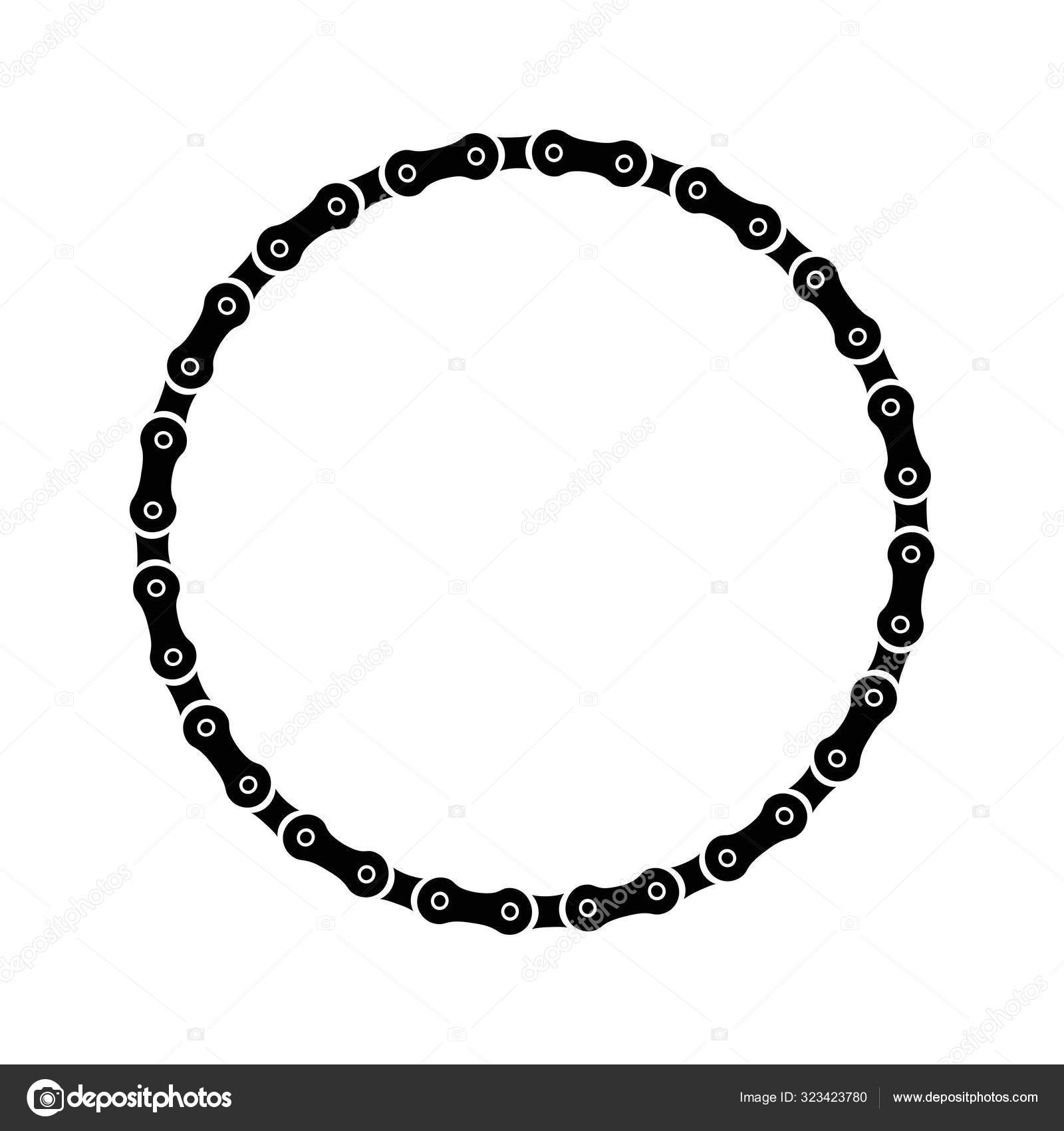 Bike chain circle frame on a white background. Stock Vector Image by ...