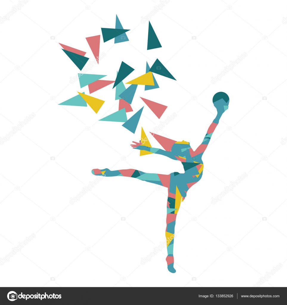 Gymnast with ball Art gymnastics abstract vector background illu Stock ...