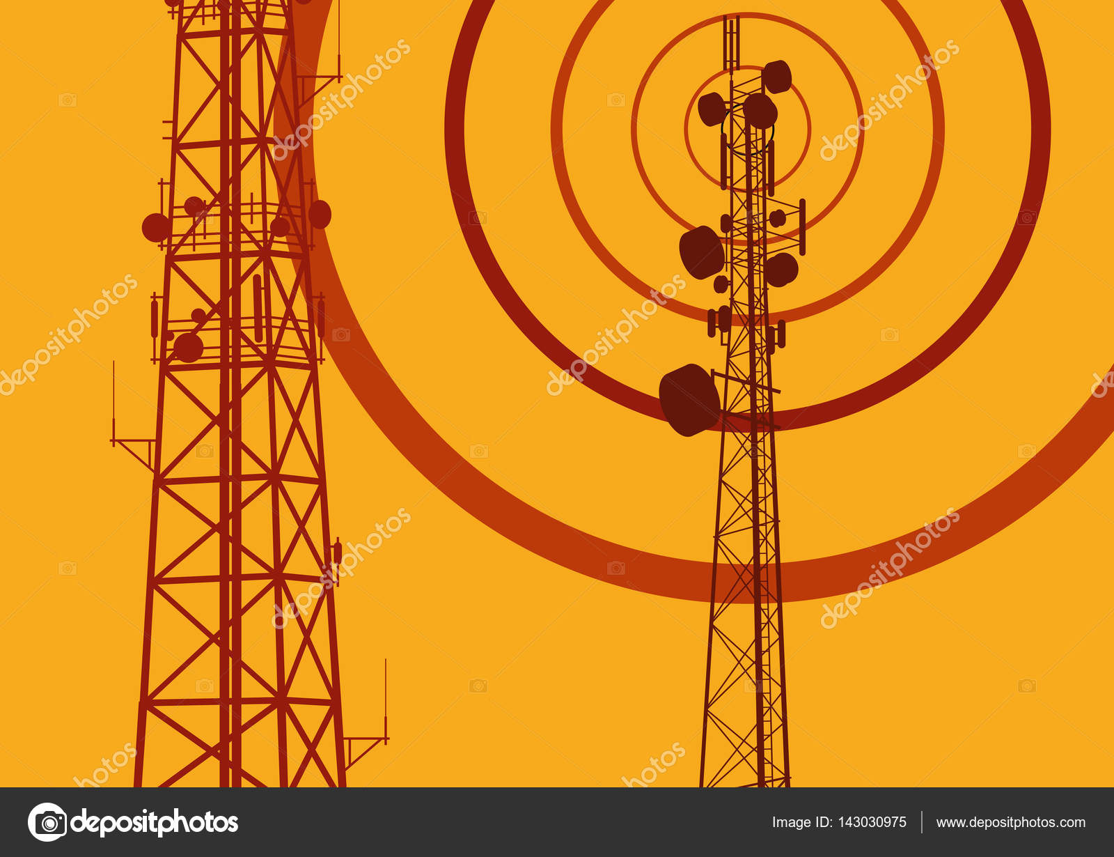 Satellite Tower Vector