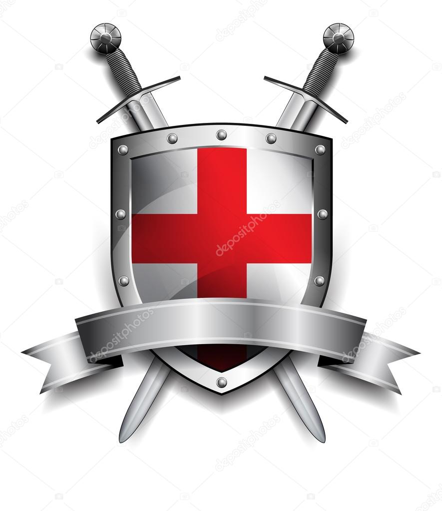 Shield with Crossed Swords Stock Vector Image by ©Fenton #125873802