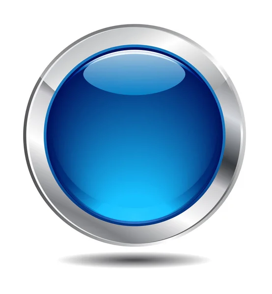 Shiny Metallic Blue Button — Stock Vector © baavli #8286726