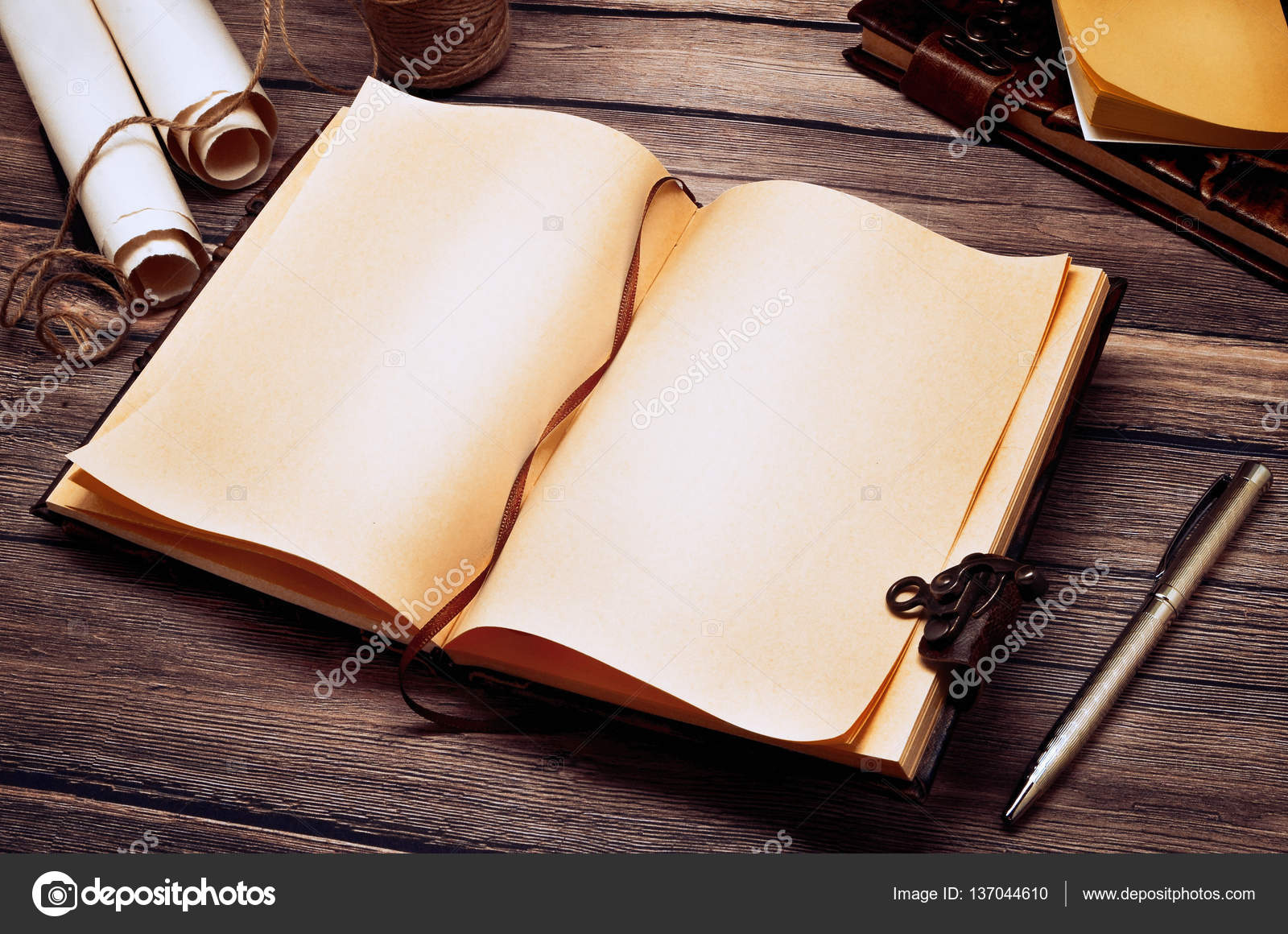 Vintage Notebook Open