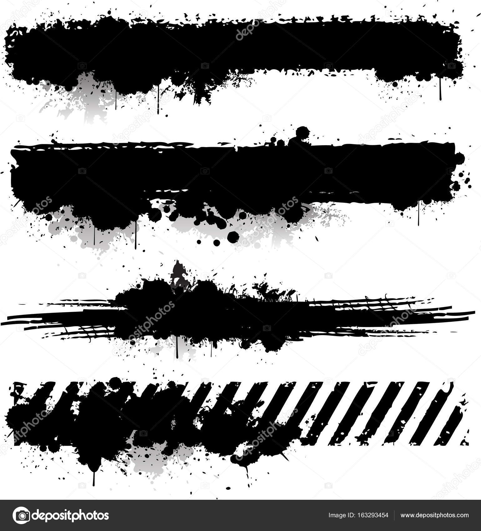 Black ink texture banner Stock Vector by ©hugolacasse 163293454