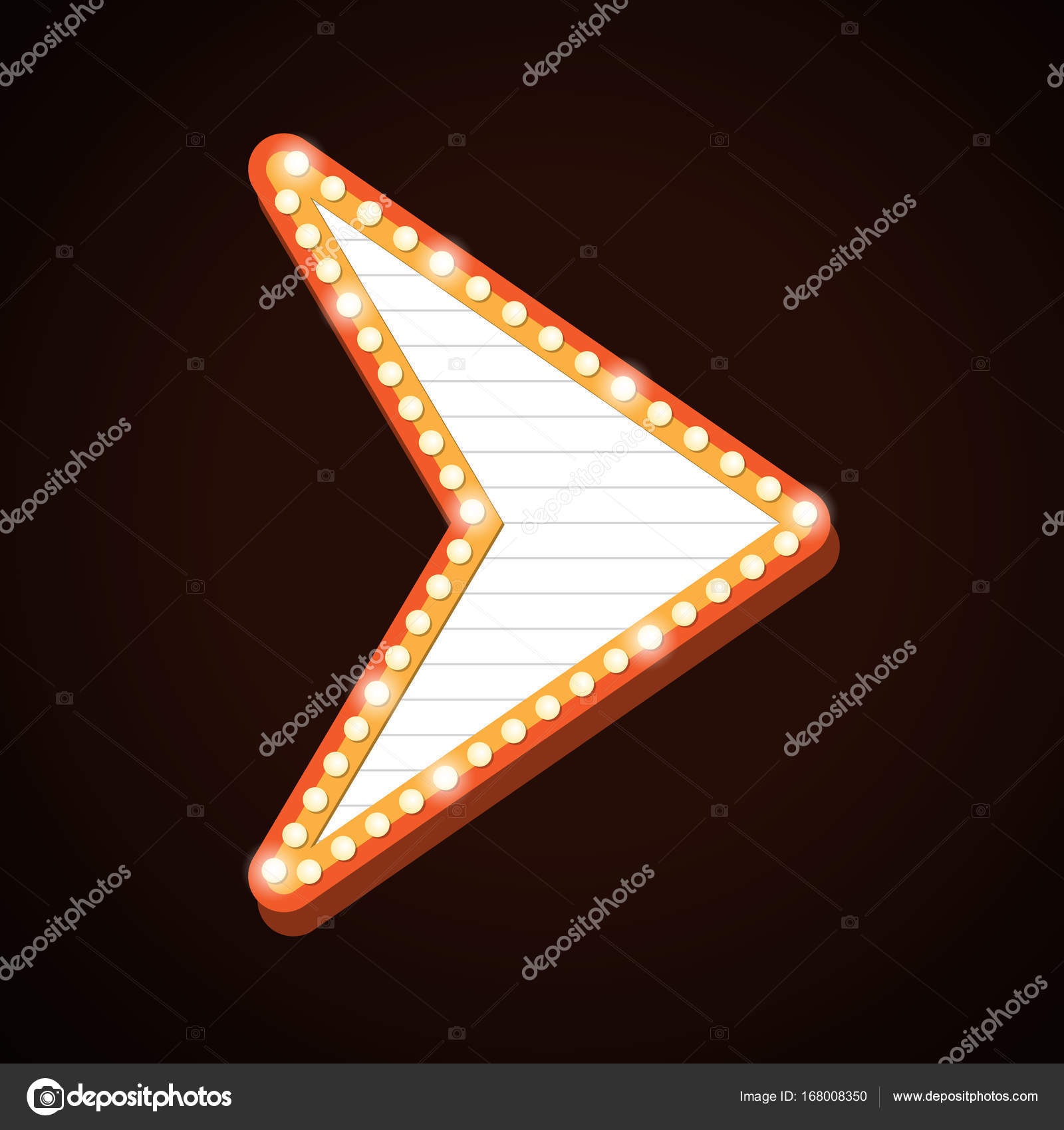 Arrow billboard retro light frames theater sign Stock Vector Image by ...