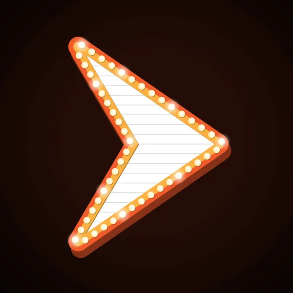 Arrow billboard retro light frames theater sign Stock Vector Image by ...