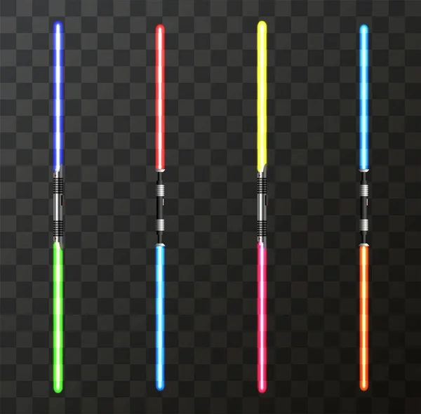 Vector modern light swords on transparent background. Stock Vector ...