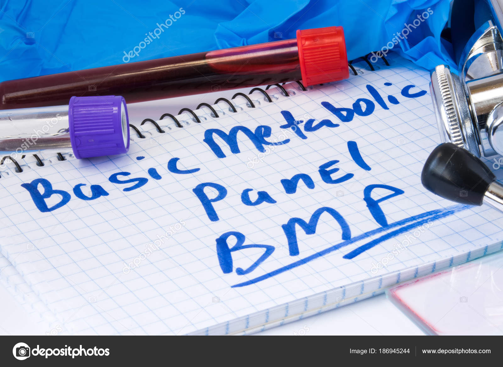 Basic Metabolic Panel Bmp Biochemical Blood Test Concept Photo Note ...
