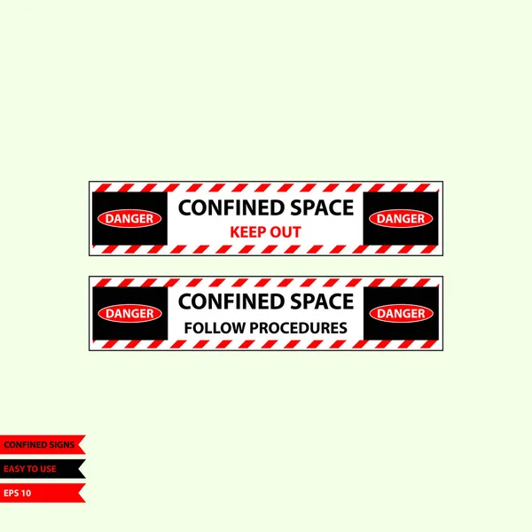 Confined Sign Vector Style Version Easy Use Print Board Stock Vector by ...