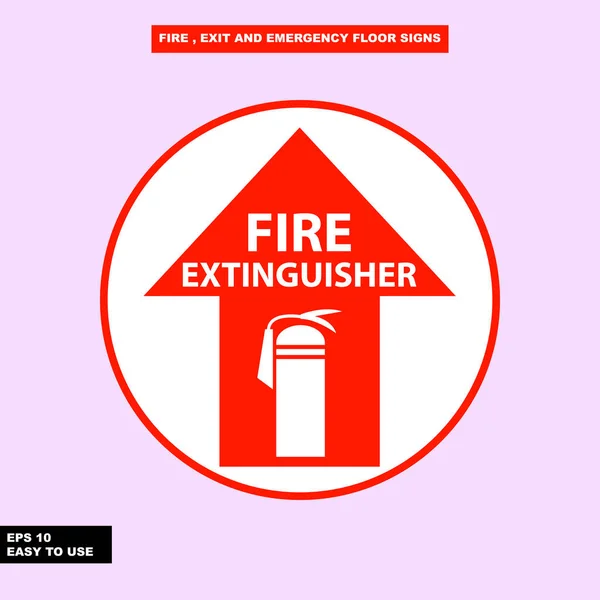 Emergency fire extinguisher wall sign Stock Photo by ©Stringer_Image ...