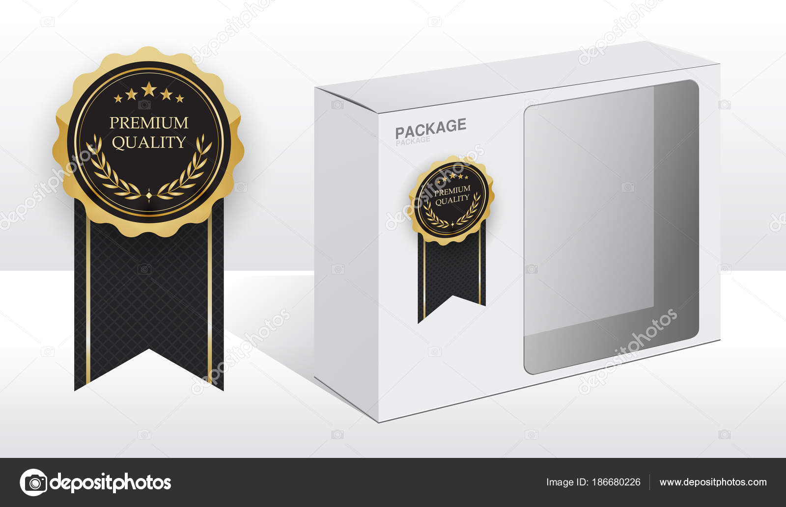 Premium Quality White Package Box Software Hardware Vector Illustration ...