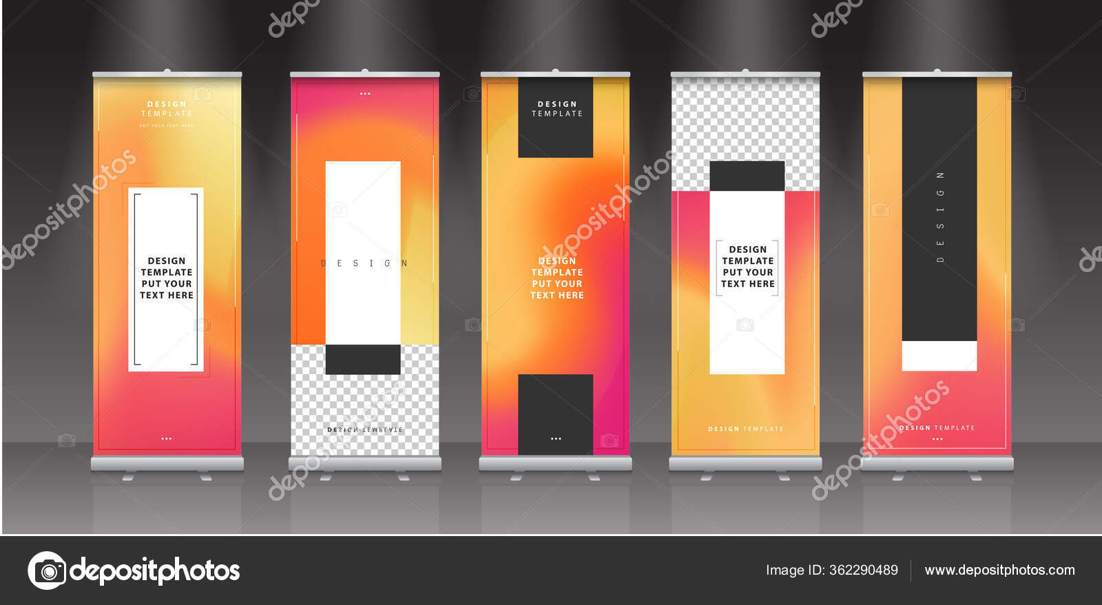 Blank Promotion Counter Roll Banner Stand Booth Template White ...