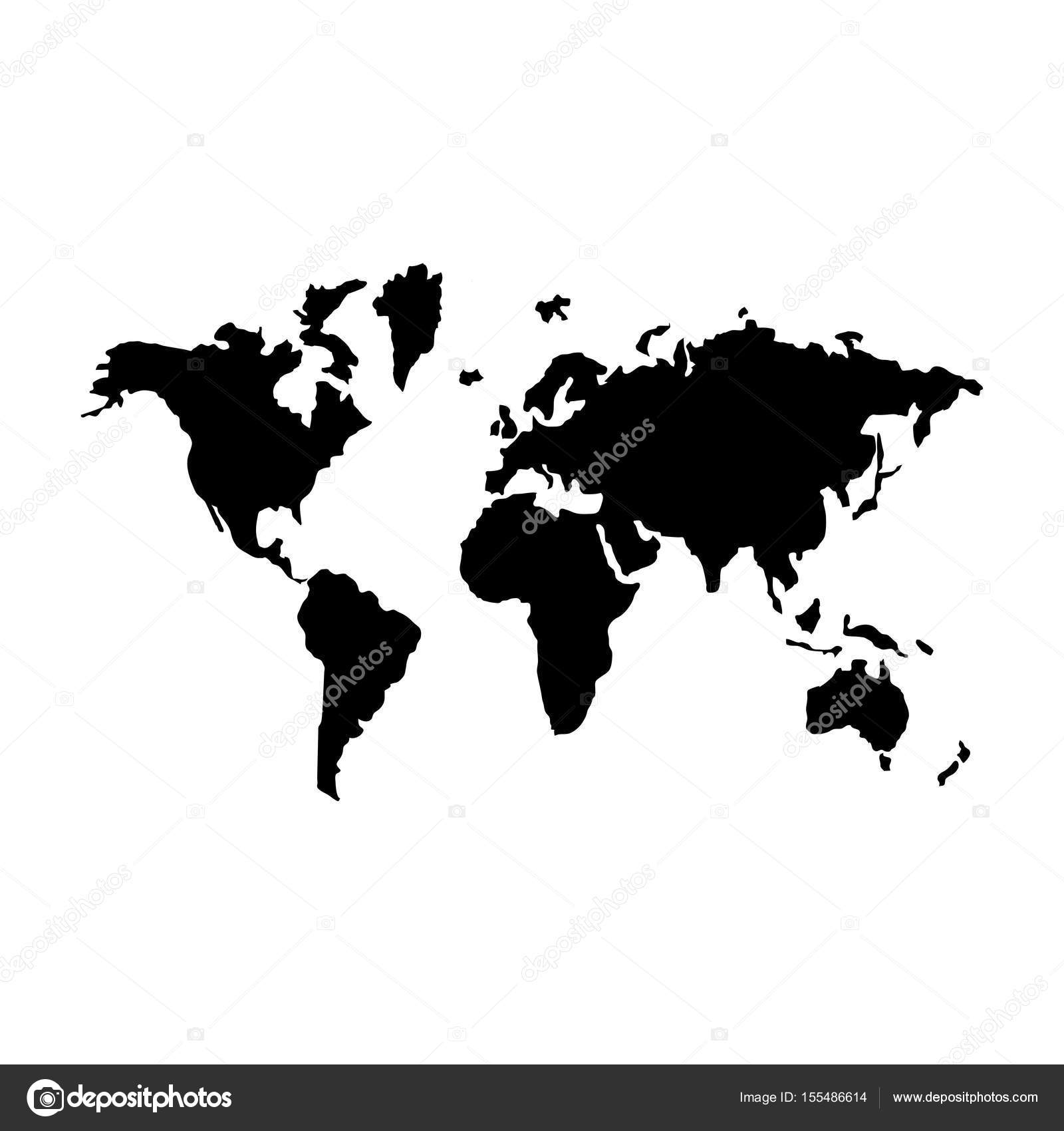 Icono Del Mundo En Blanco Y Negro