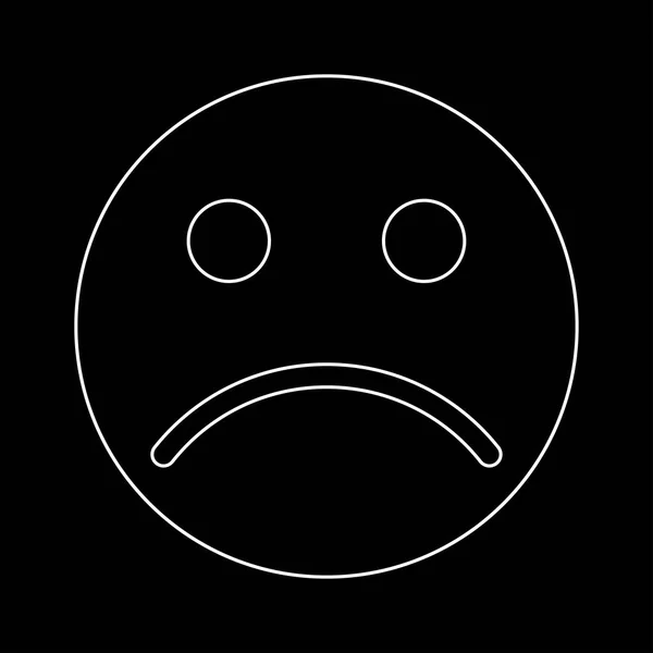 Sad emoticon white color icon . Stock Vector by ©seregasss435 164145018