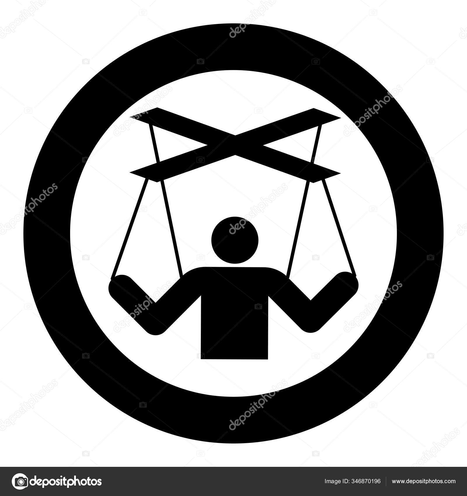 Human Manipulation Concept Puppet Stick Man Manipulating String ...