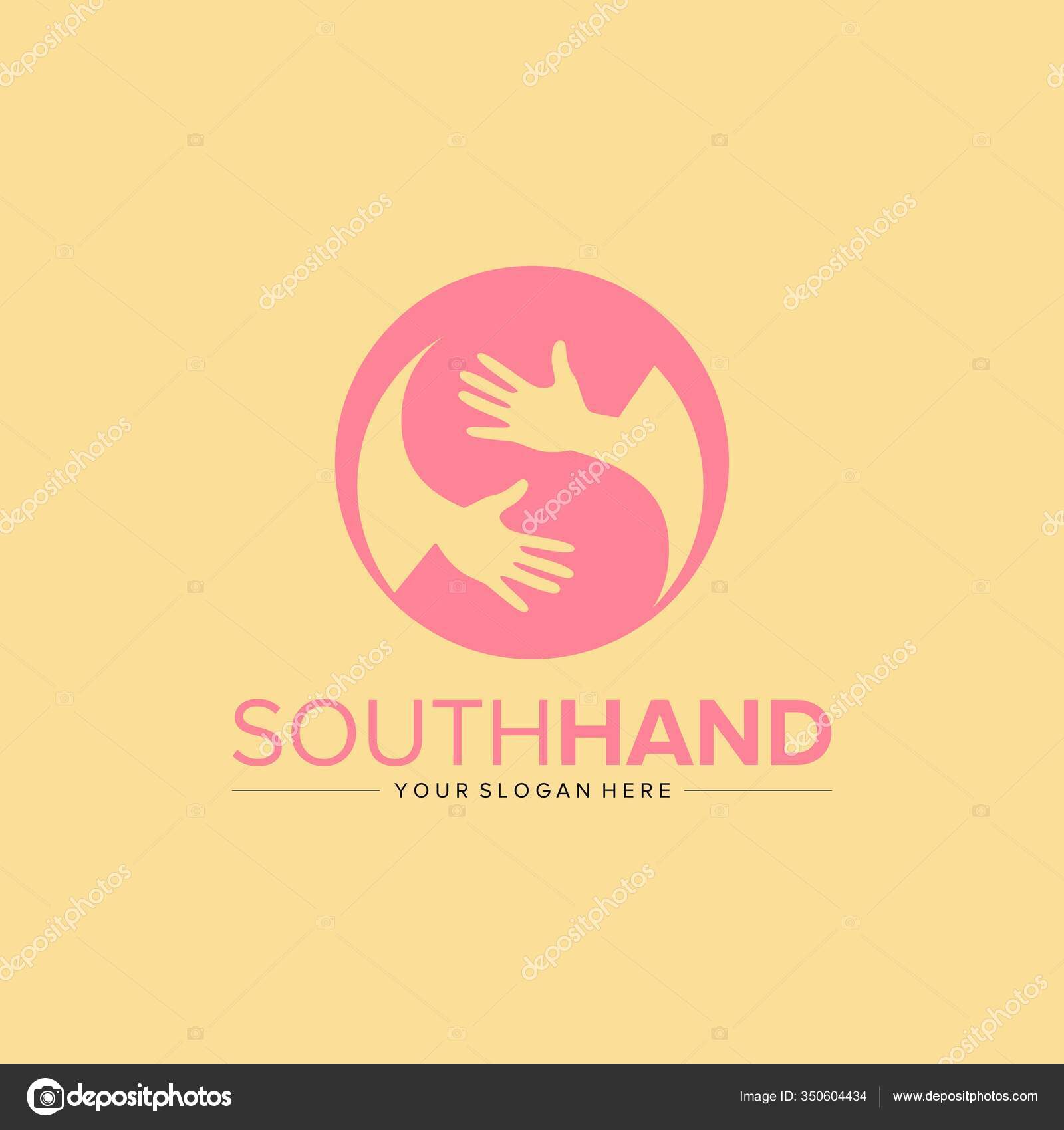 Letter Business Logo Design Vector Template Two Hand Stock Vector Image ...