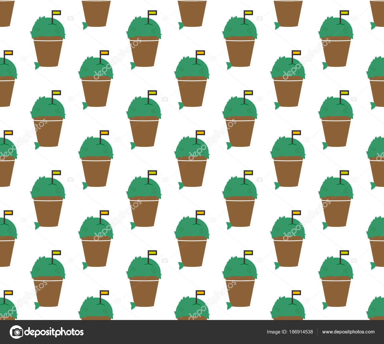 Vector: manjerico | Manjerico Plant Pattern Background Vector ...