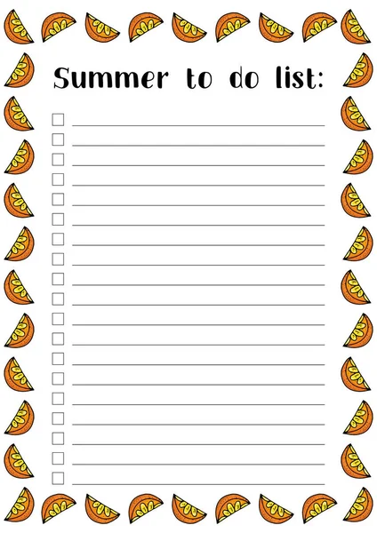 Summer printable list Vector Art Stock Images | Depositphotos
