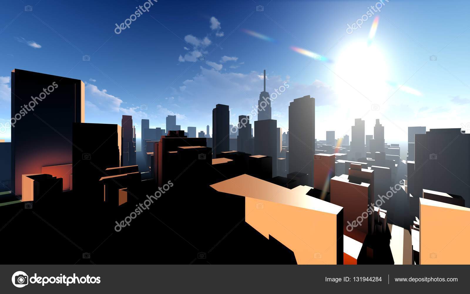 Generic cityscape architecture 3d rendering — Stock Photo ...