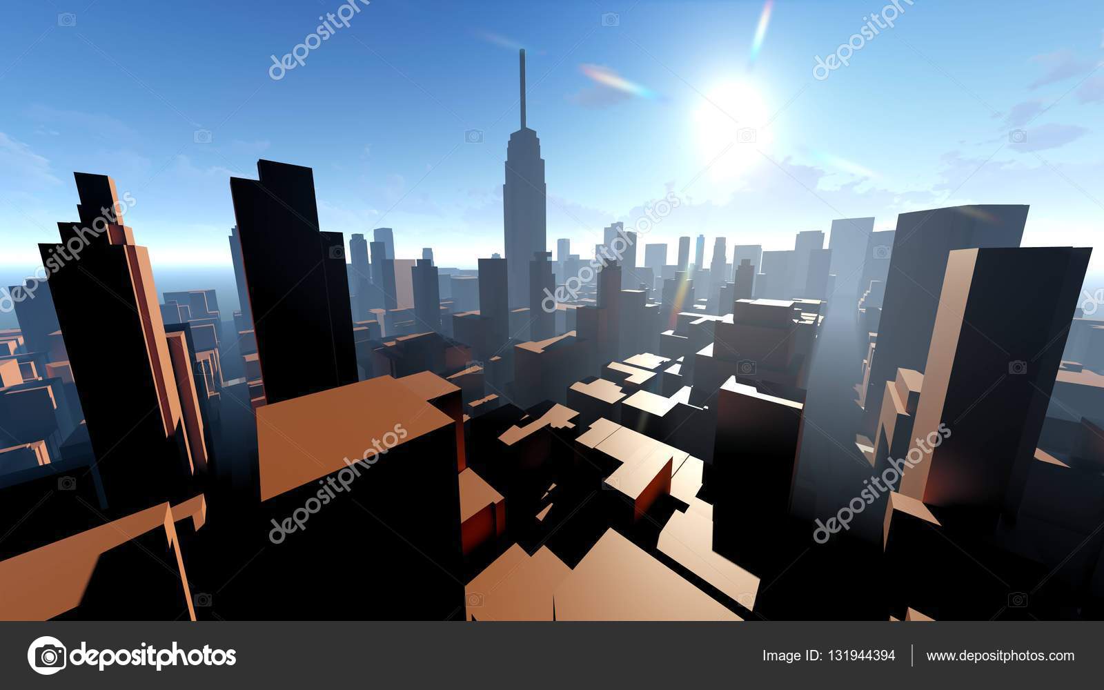 Generic cityscape architecture 3d rendering Stock Illustration by ...
