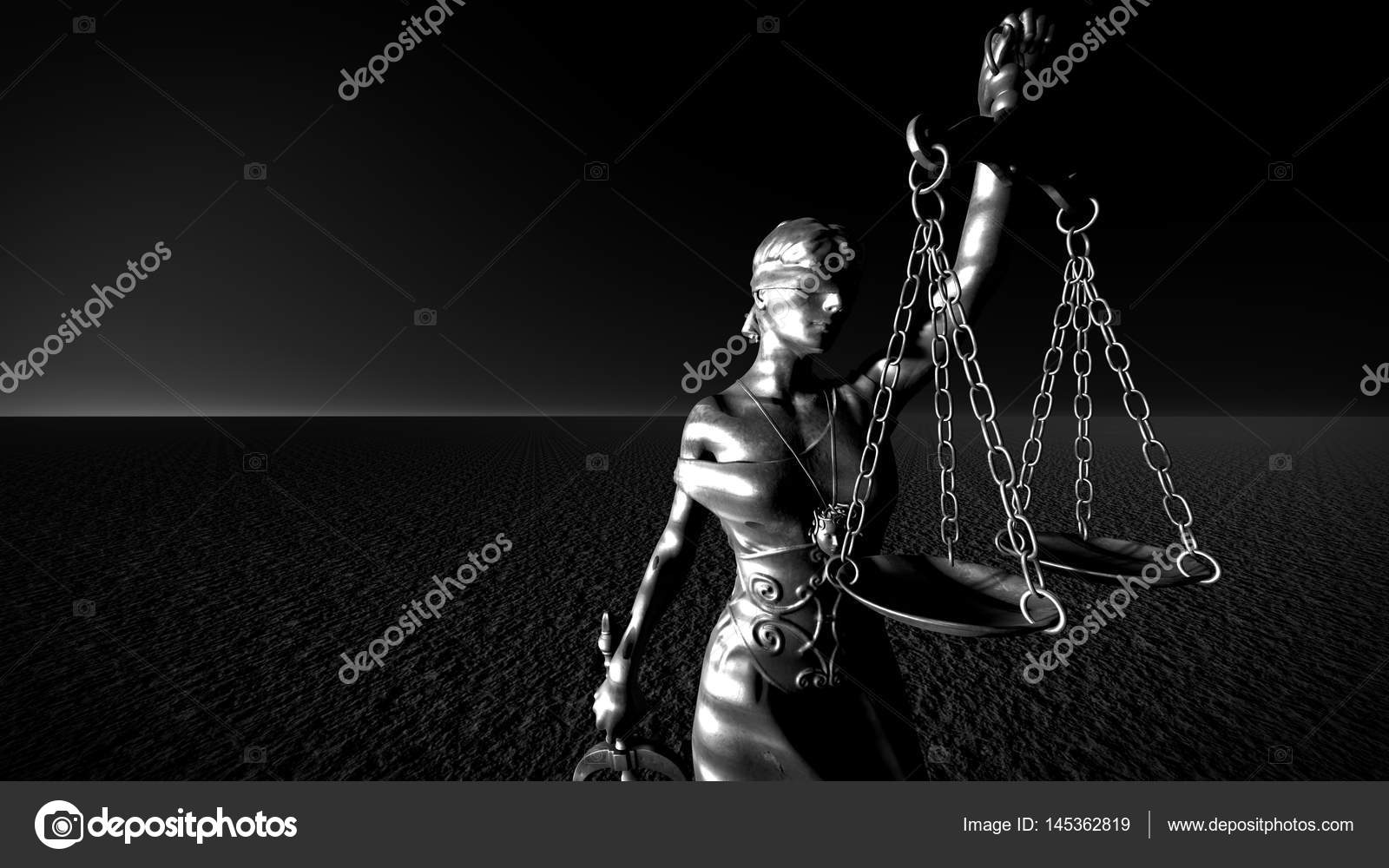 Themis with scale and sword 3d rendering Stock Photo by ©DarioStudios ...