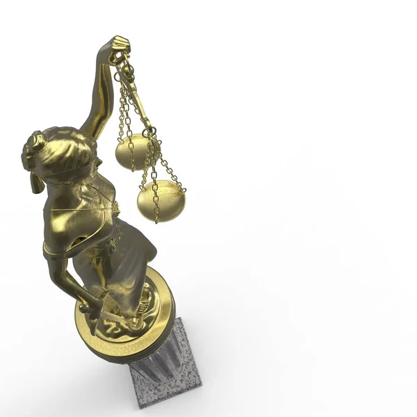 Themis goddess of justice with golden crown 3d rendering Stock Photo by ...