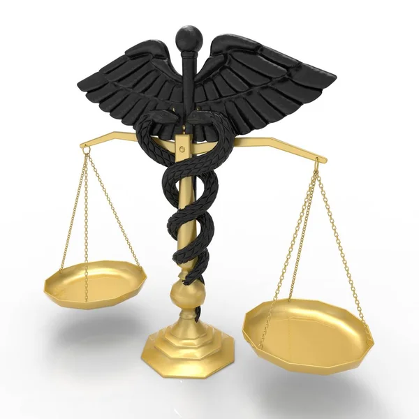 Conceptual idea of justice in medicine 3d rendering — Stock Photo ...