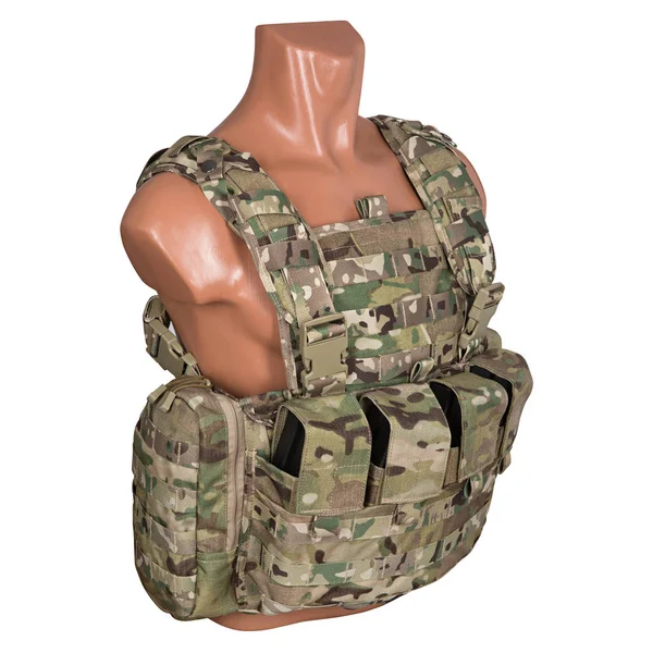 Camouflage, military body armor, mannequin — Stock Photo © Ra33 #143319937