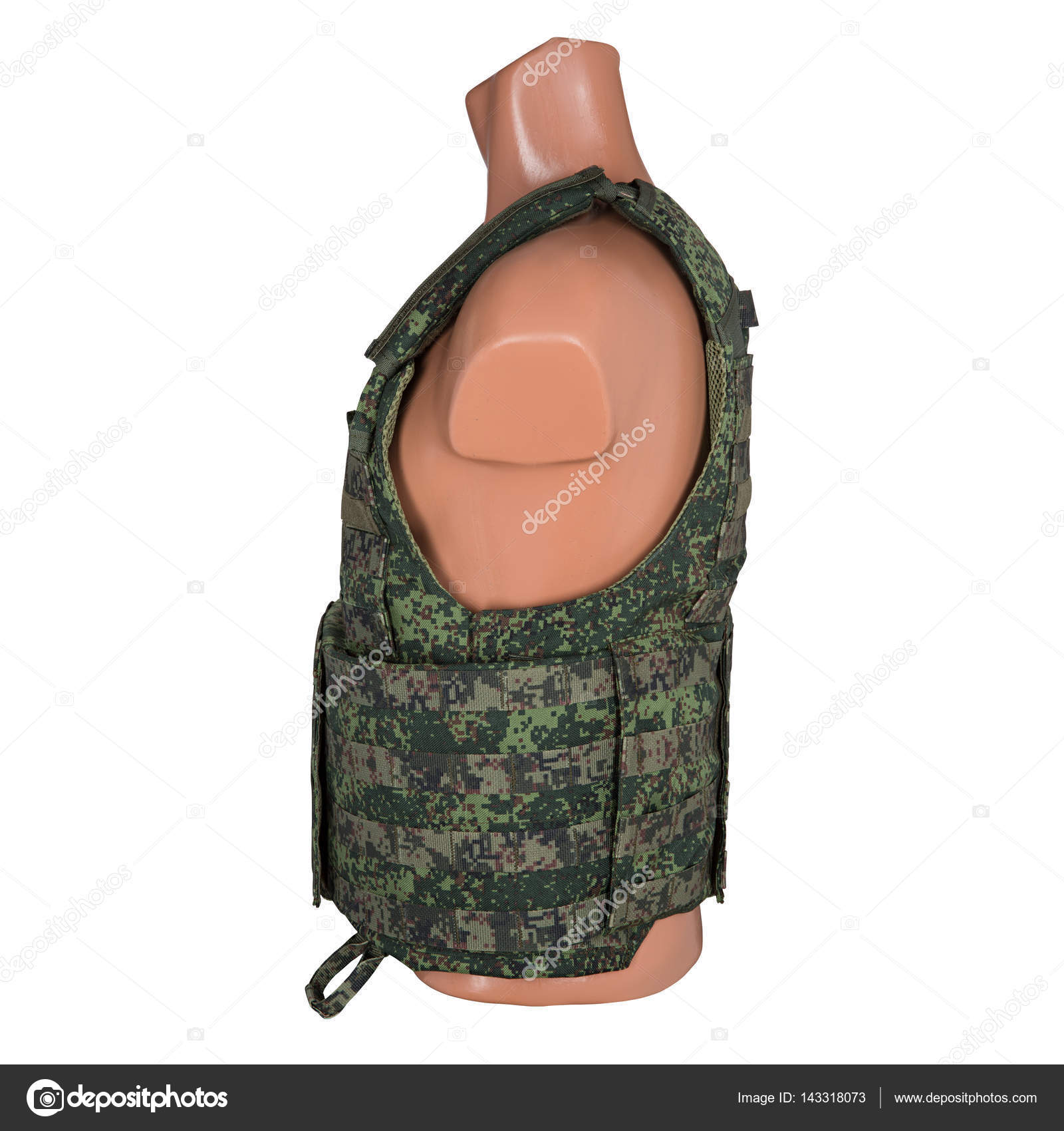 Camouflage, military body armor, mannequin — Stock Photo © Ra33 #143318073