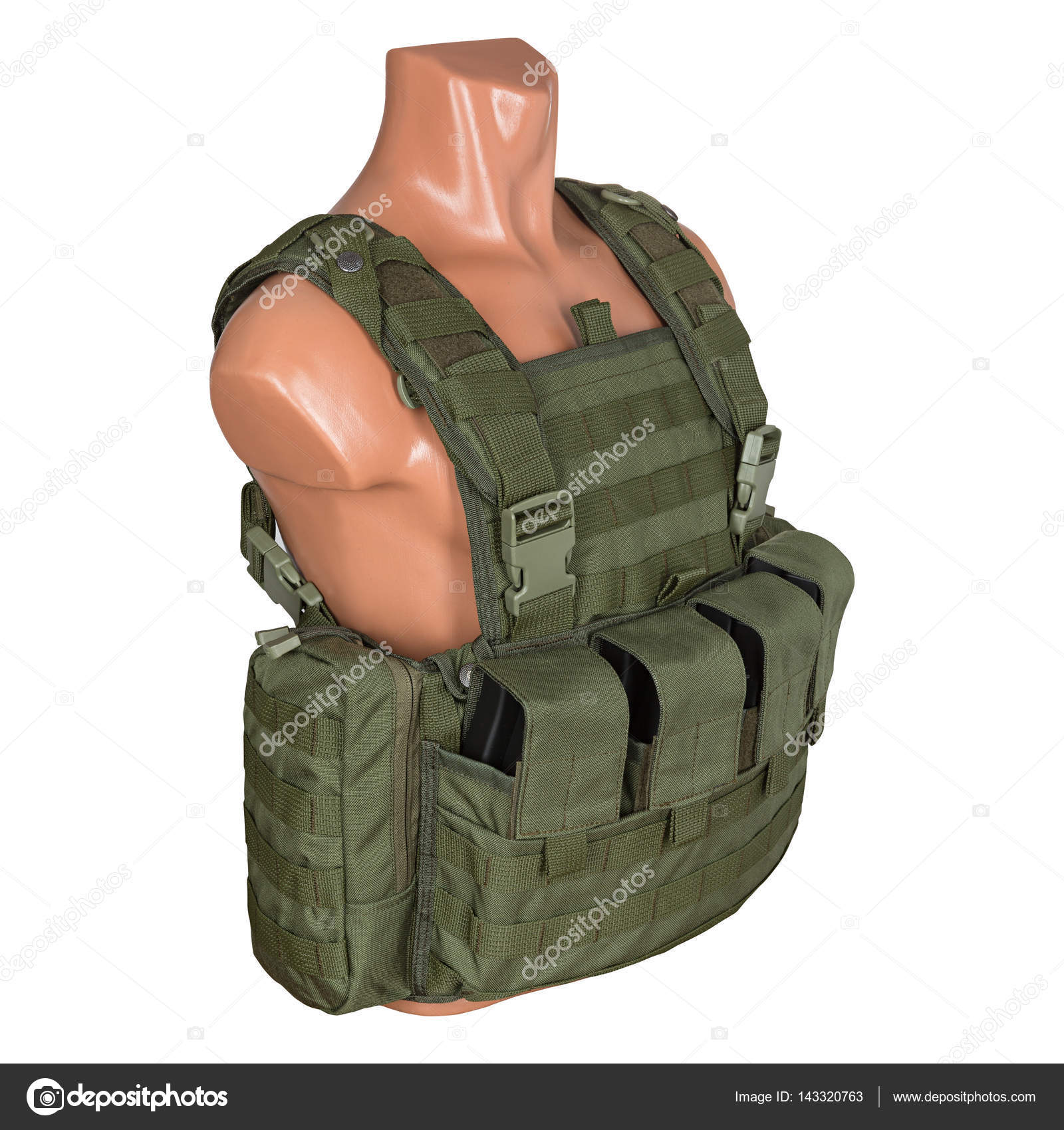 Camouflage, military body armor, mannequin Stock Photo by ©Ra33 143320763