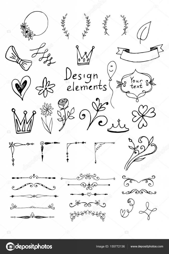 Hand drawn design elements. ⬇ Vector Image by © Zolushka88 | Vector ...