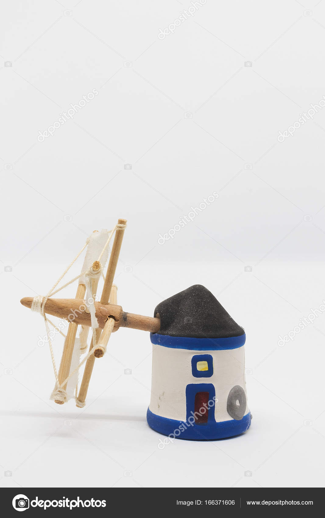 Dutch tradional mill miniature. Isolated on white background. — Stock ...